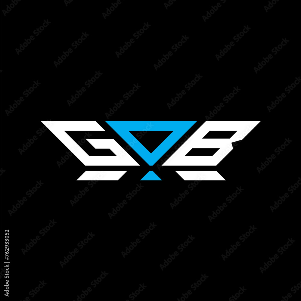 GOB letter logo vector design, GOB simple and modern logo. GOB ...