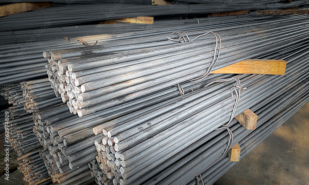 texture of steel deformed or bars background Deformed steel bars for ...