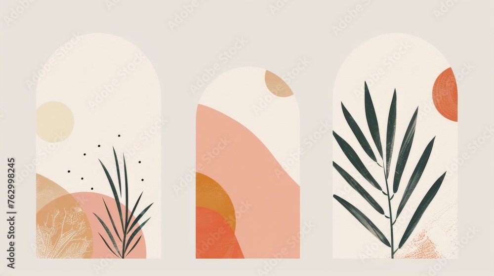 Bohemian Frames and Arches Set. Modern Bohemian Borders for Logos ...