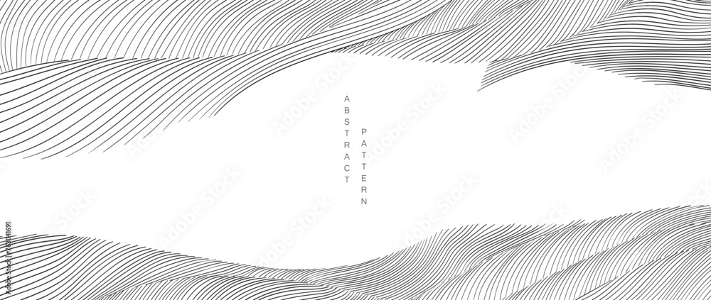 Abstract landscape background with white and black and white hand drawn ...