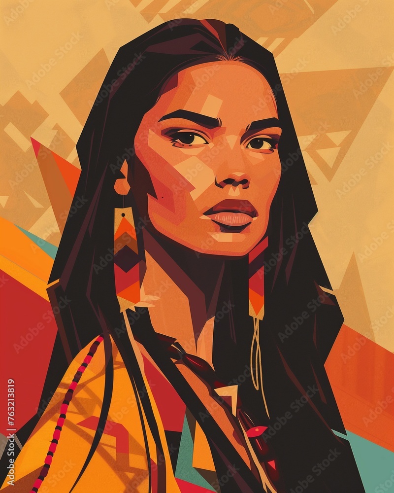 Image of Pocahontas in her classic depiction, native american girl ...