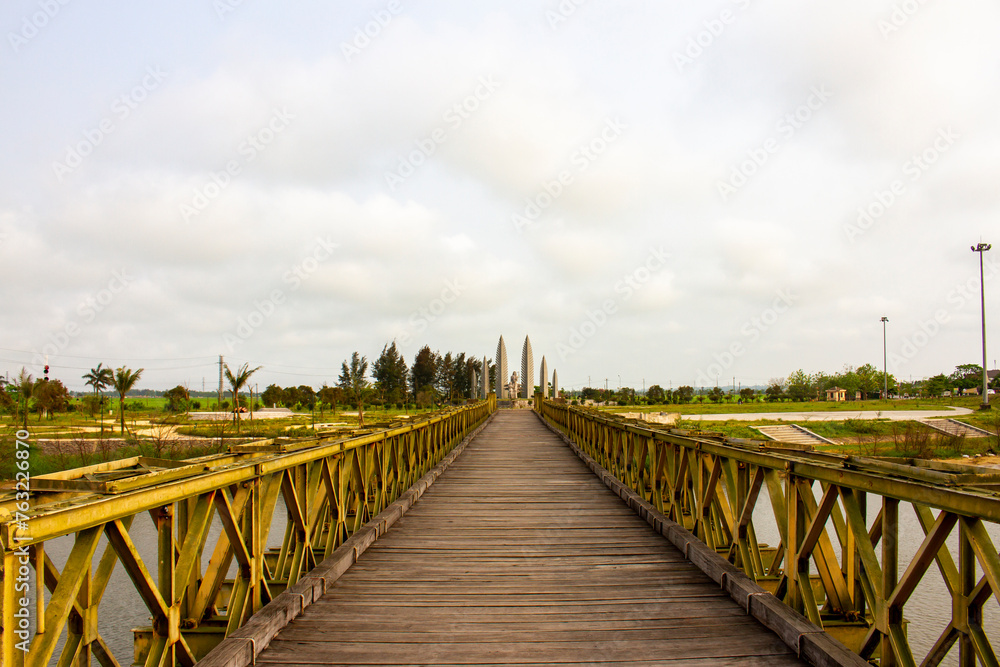 Hien Luong Bridge Relic In Quang Tri Province, Vietnam. Hien Luong Bridge Was The Boundary ...