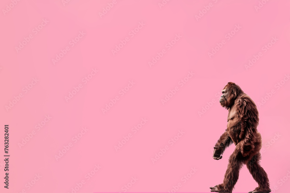 Foto de Stock primate bipède, Homo erectus, ancêtre des l'homo sapiens ...