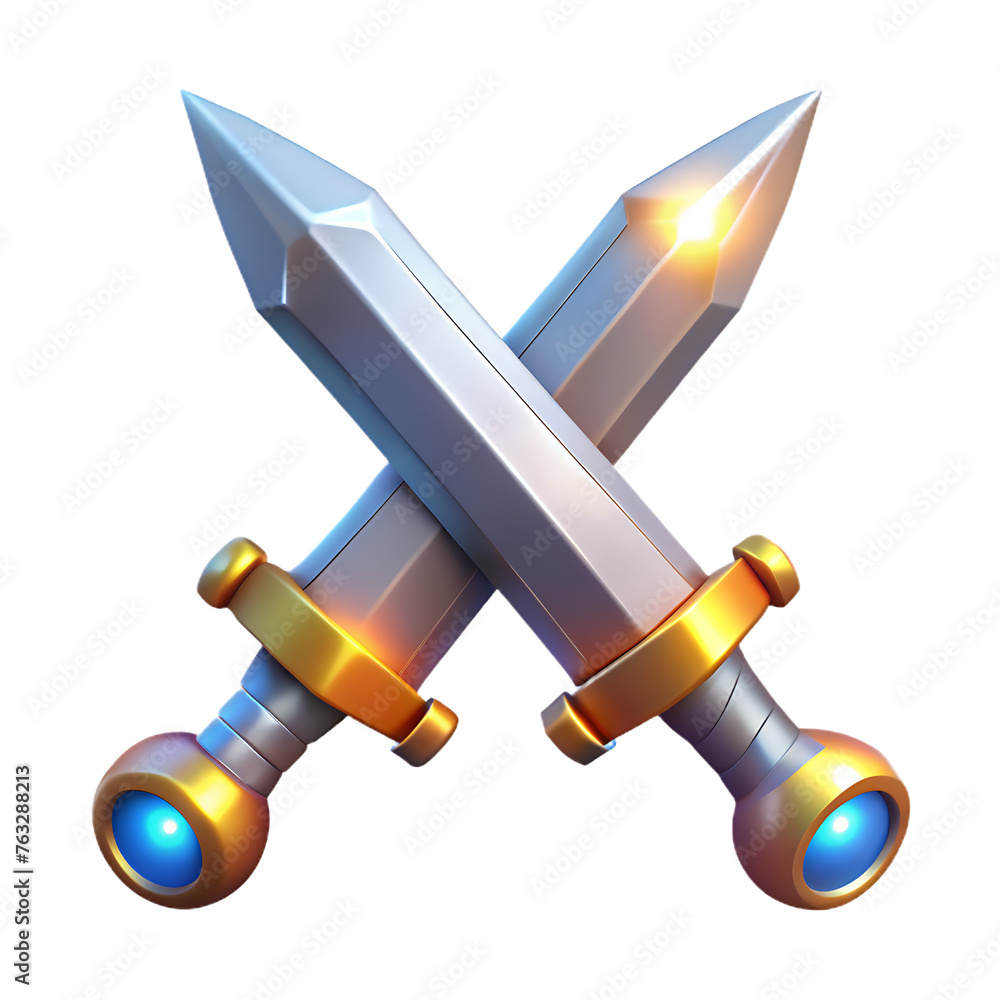 crossed swords isolated icon. emoji illustration. crossed swords Stock ...