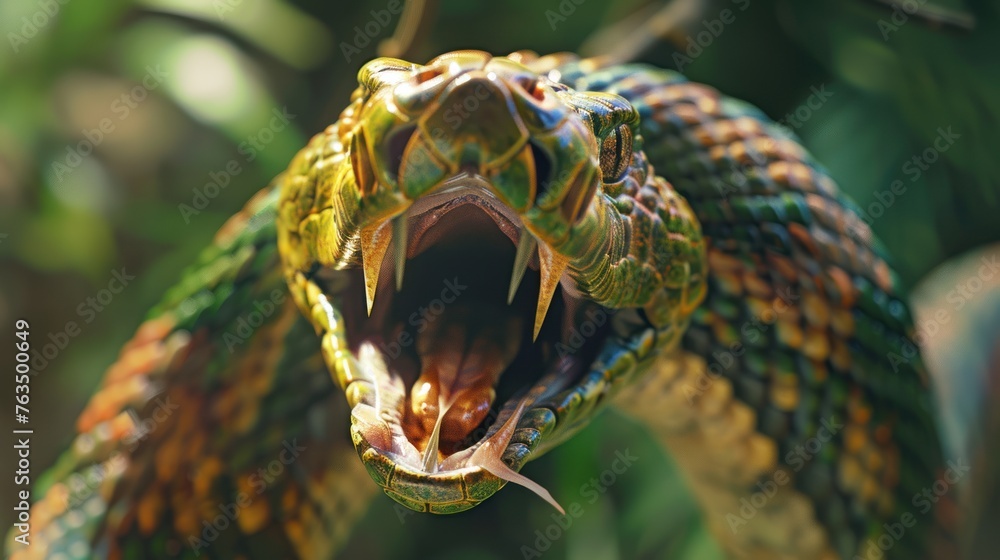 Foto de Stock Snake Attacks: There are several species of venomous ...