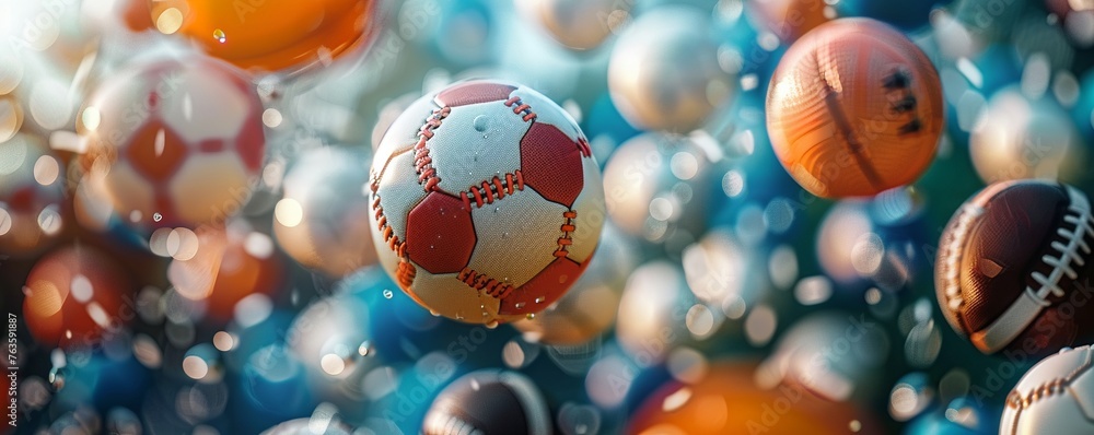 Elevate our sports balls that defy gravity by portraying them in a ...