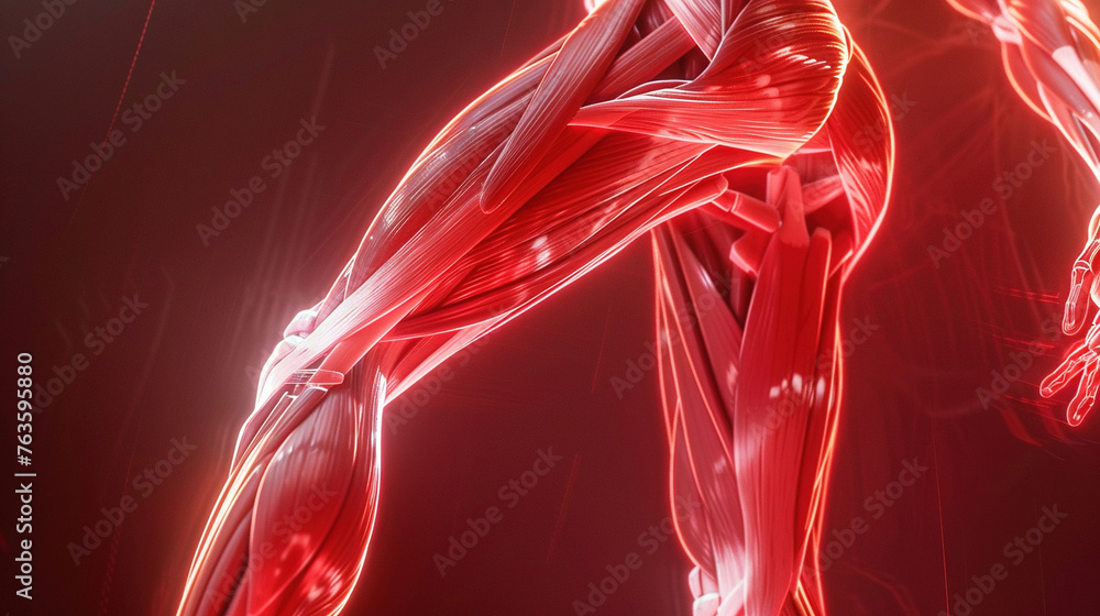 Muscular system illumination, dynamic muscle fibers, strength and ...