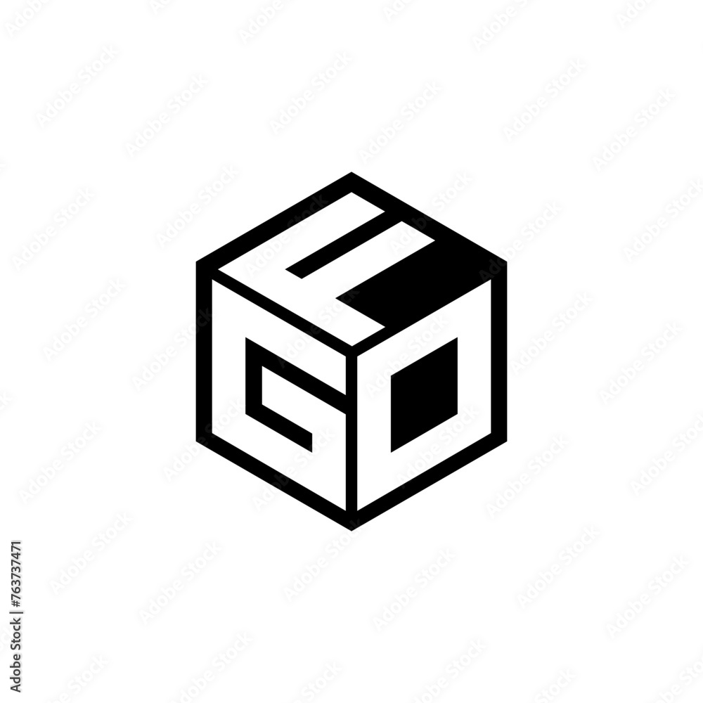 Vector de Stock GDF letter logo design in illustration. Vector logo ...