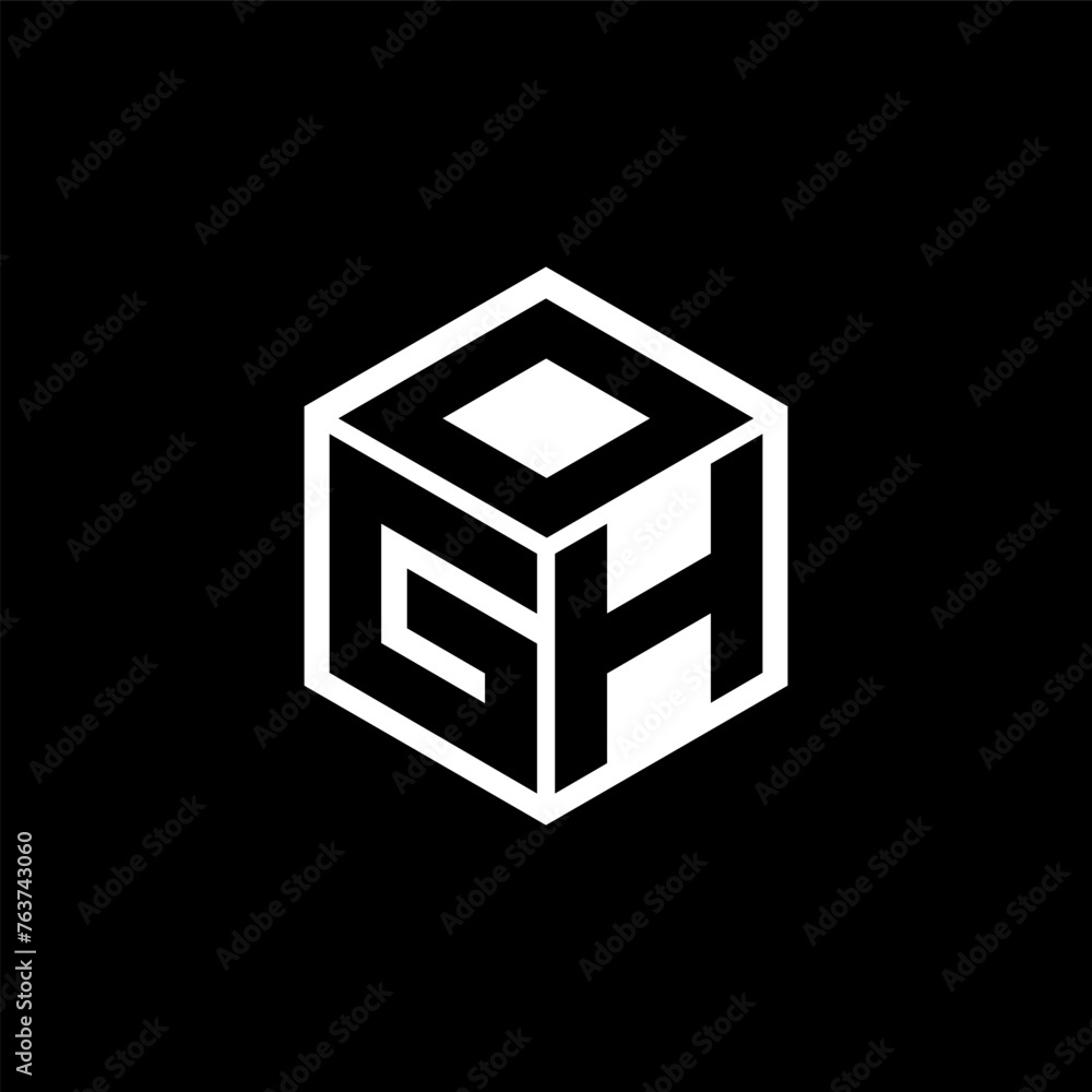 GHD letter logo design in illustration. Vector logo, calligraphy ...