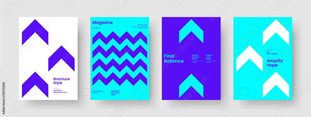 Geometric Book Cover Layout. Modern Brochure Template. Isolated Poster ...