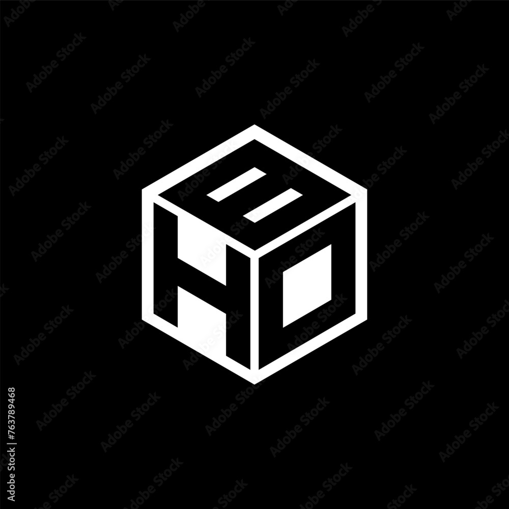 HDB letter logo design in illustration. Vector logo, calligraphy ...