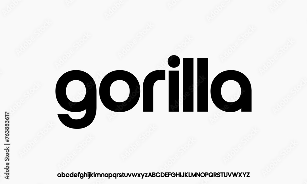 Modern Bold Font. Sans Serif Font. Regular Uppercase Lowercase ...