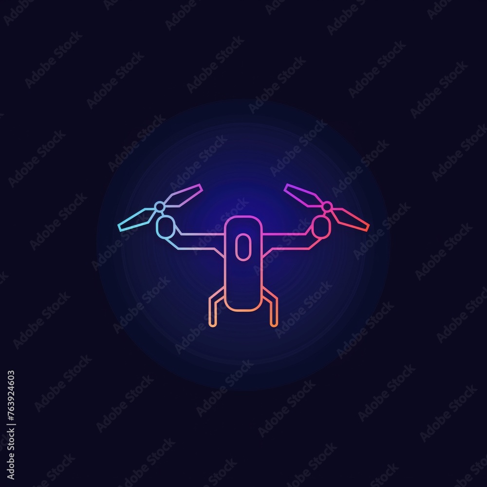 Logo minimalistic for drone. AI Stock Illustration | Adobe Stock