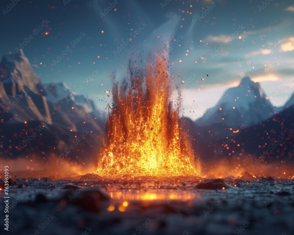 Earth Spike erupting from the ground a force of nature unleashed ...