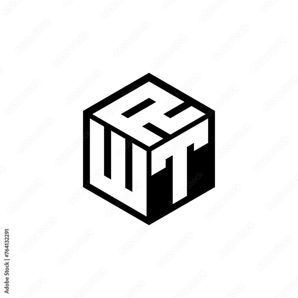 WTR letter logo design with white background in illustrator, cube logo, vector logo, modern ...