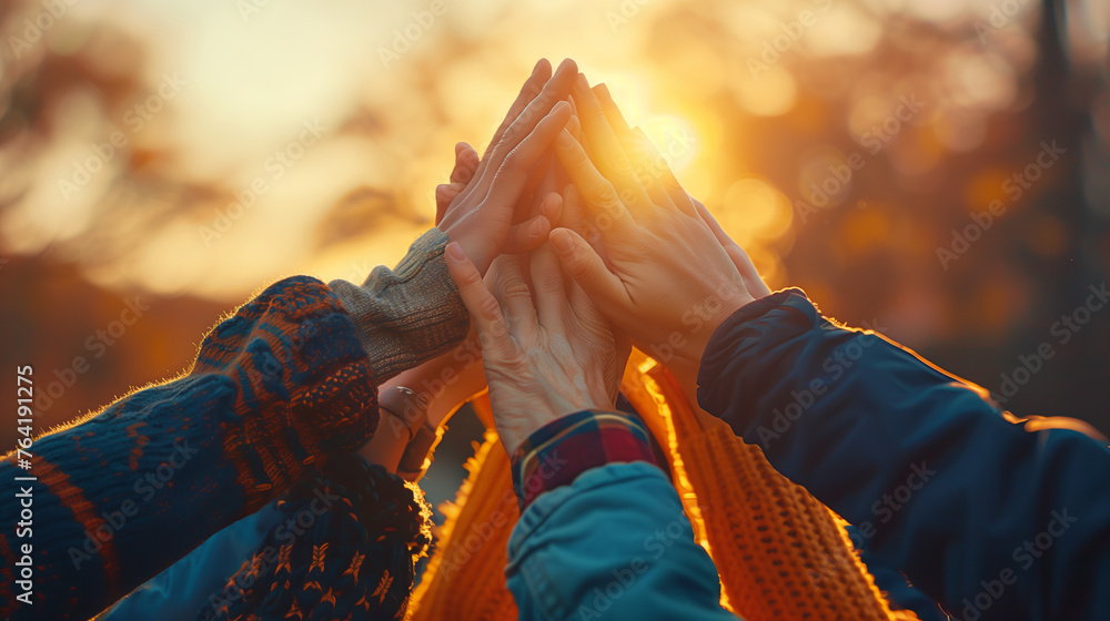 The essence of unity and teamwork is captured in an uplifting image ...