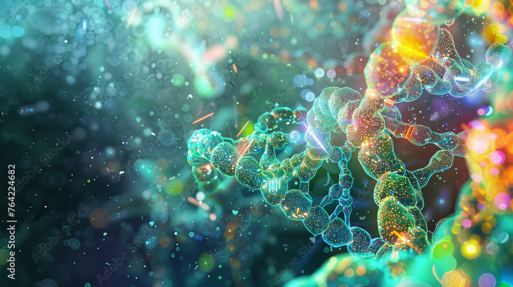 Fluorescence in situ hybridization (FISH) image capturing the spatial ...