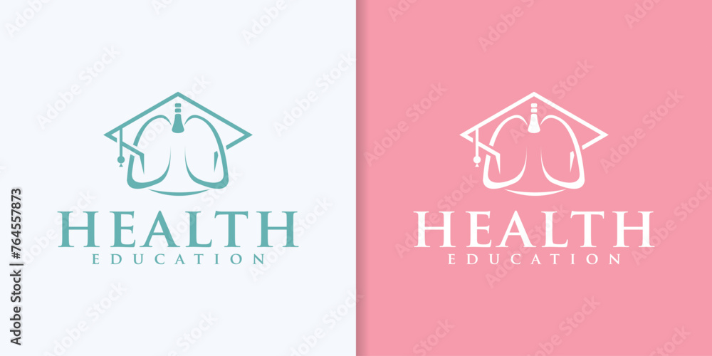 Medical health university logo. Toga hat with medical cross logo. World ...