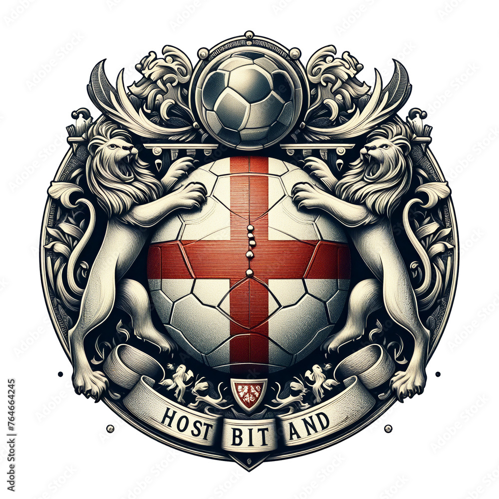heraldic emblem of a football club or team, sports store, sports bar ...