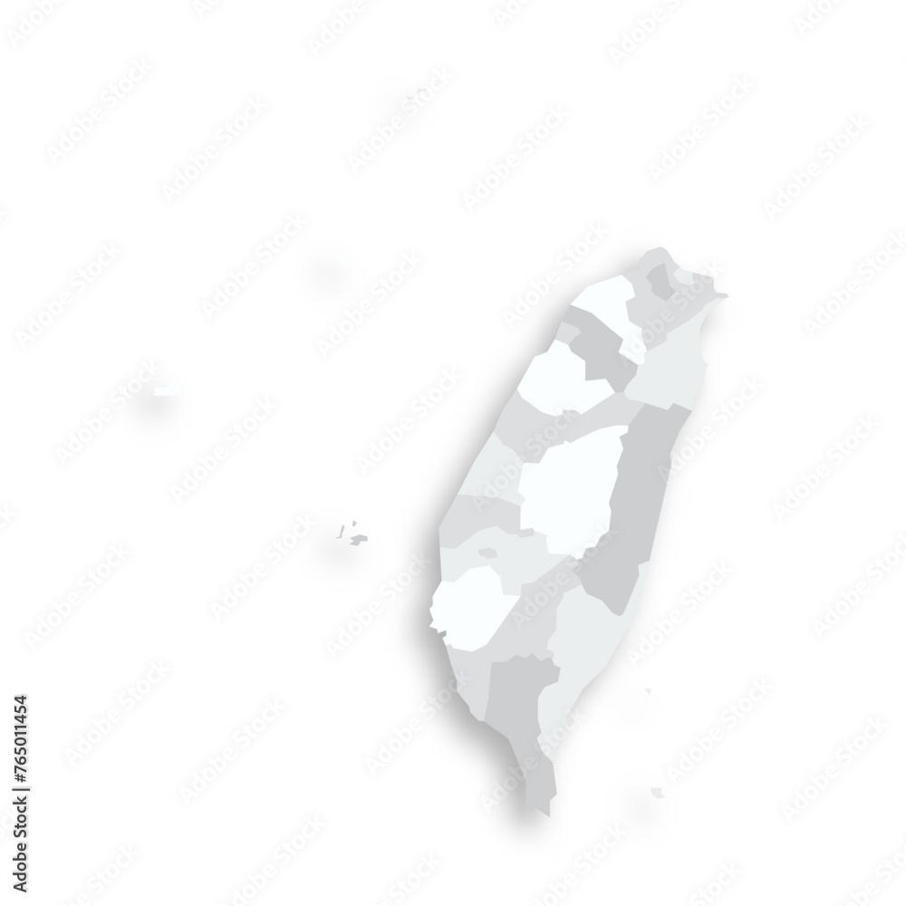 Taiwan political map of administrative divisions - provinces and ...