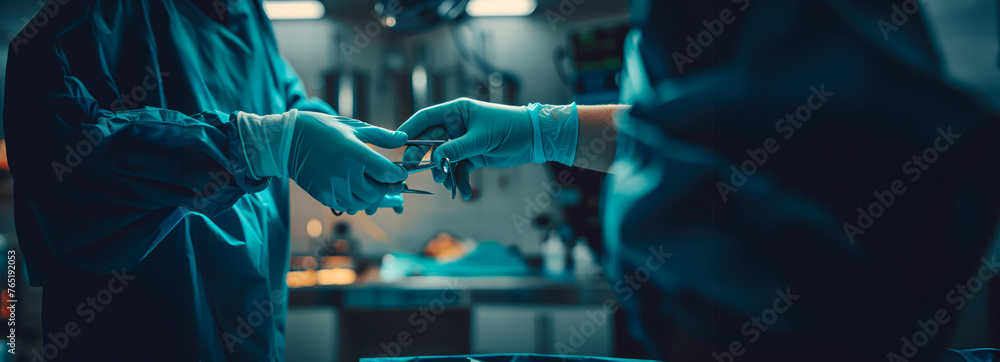 Dynamic Medical Team in Action: Surgeons and Nurses Perform Surgical ...