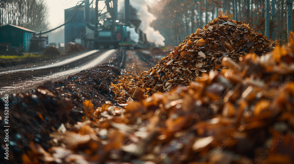 Biomass energy production in action and sustainable fuel from organic ...
