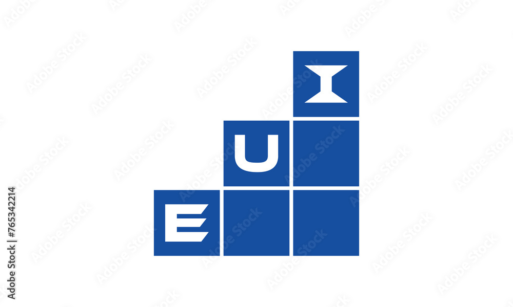 EUI initial letter financial logo design vector template. economics ...