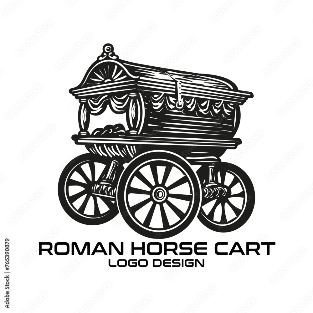 Roman Horse Cart Vector Logo Design Stock Vector | Adobe Stock