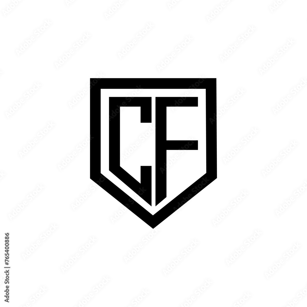 CF letter logo design with white background in illustrator. Vector logo ...
