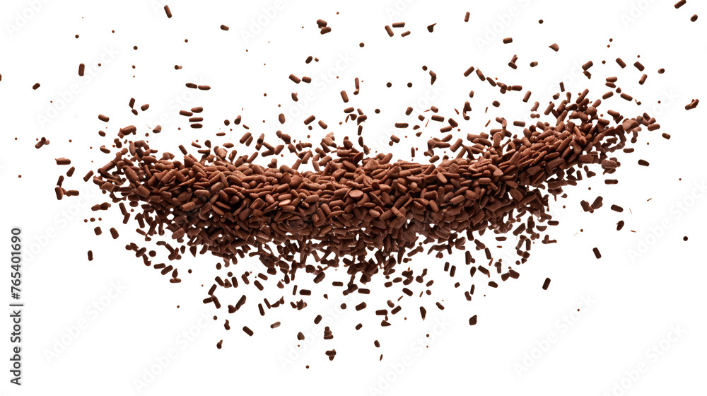 Flaying chocolate sprinkles isolated on transparent background Remove ...