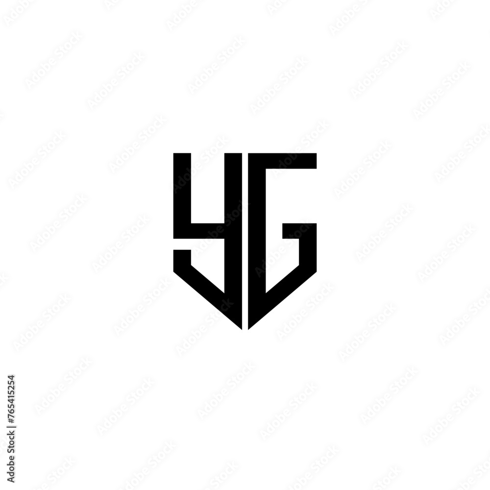 YG letter logo design with white background in illustrator, cube logo ...