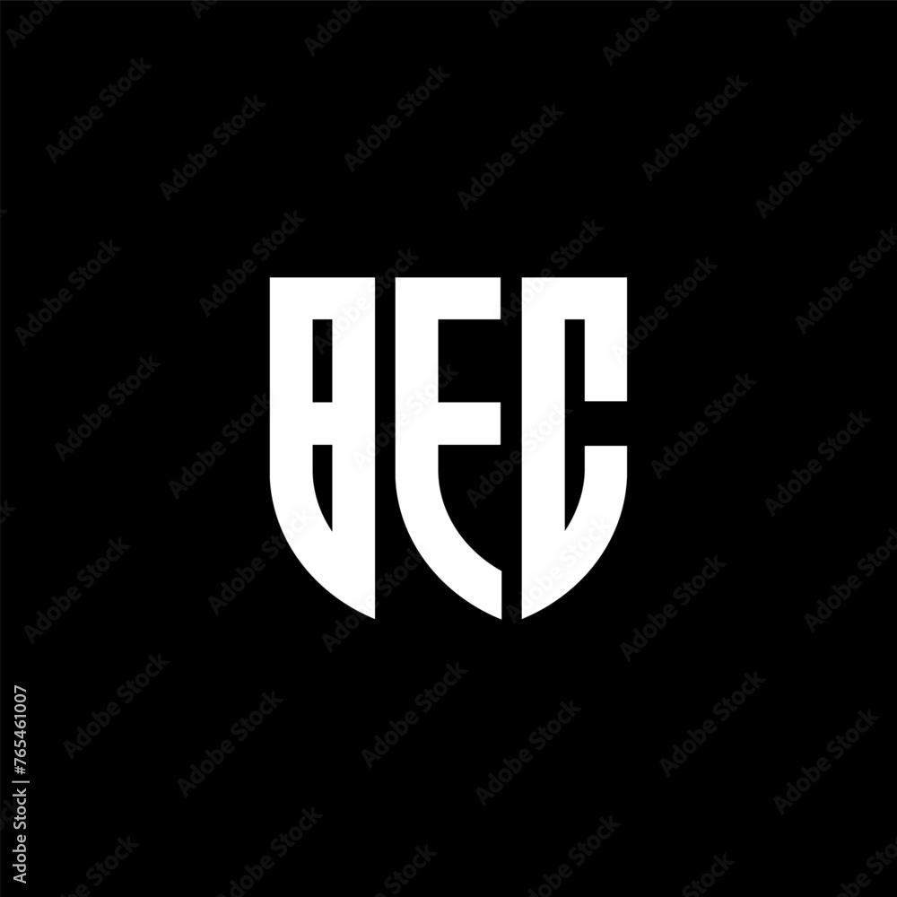BFC letter logo design with black background in illustrator, cube logo ...