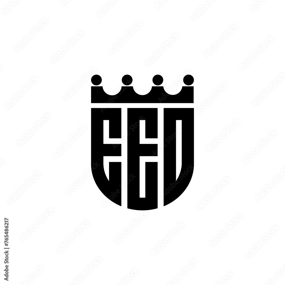 EED letter logo design with white background in illustrator, cube logo ...