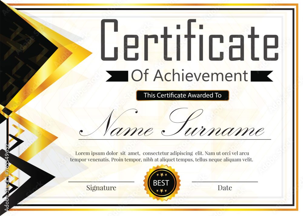diploma new template design with name and surname and new background ...