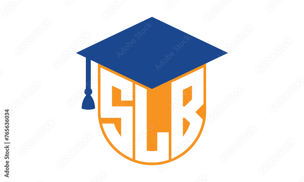 SLB initial letter academic logo design vector template. school college ...