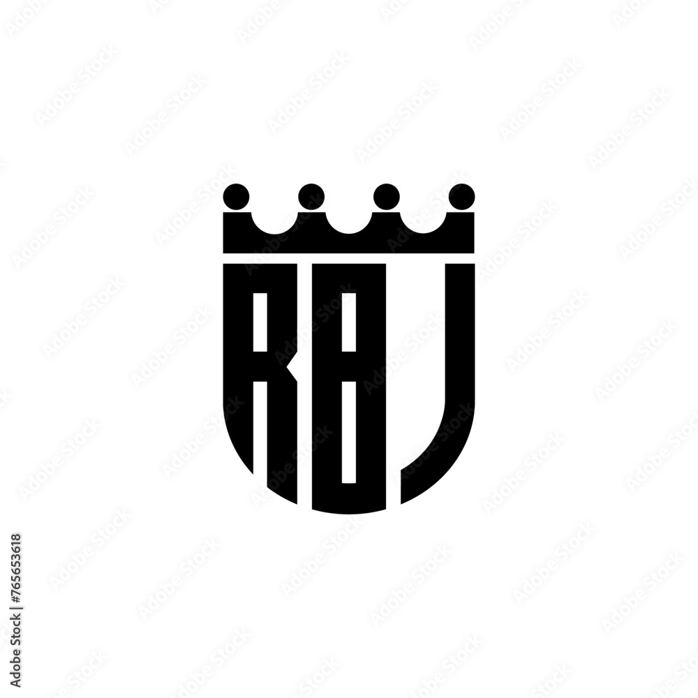 RBJ letter logo design with white background in illustrator, cube logo ...