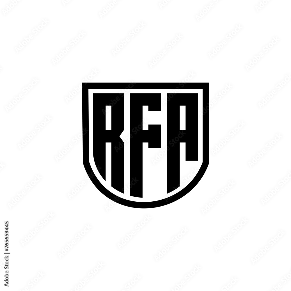 RFA letter logo design with white background in illustrator, cube logo ...