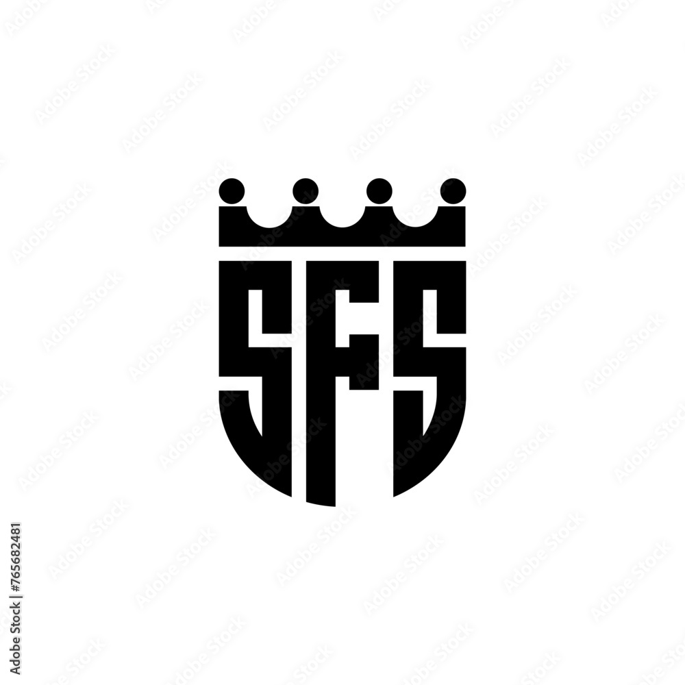 SFS letter logo design with white background in illustrator, cube logo ...