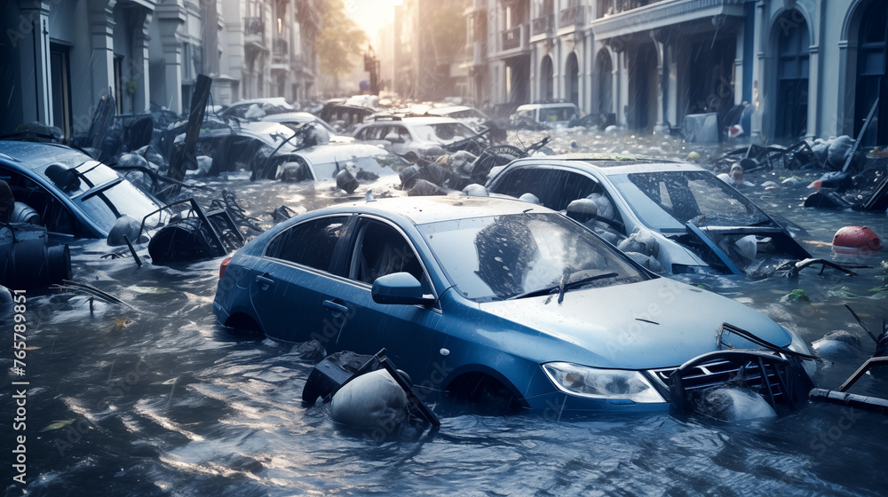 Urban flooding resulting from global warming, Impact of climate change ...