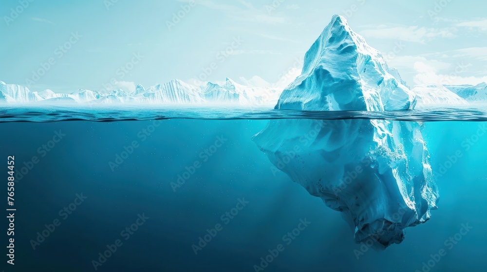 An iceberg with the tip and submerged part as profit and hidden costs ...