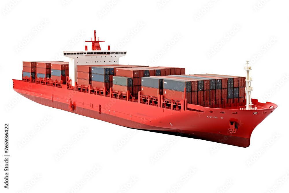 Container cargo ship isolated on transparent background, HD transparent ...
