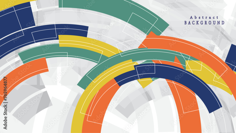 Abstract square shape layered concept background. Random colorful ...