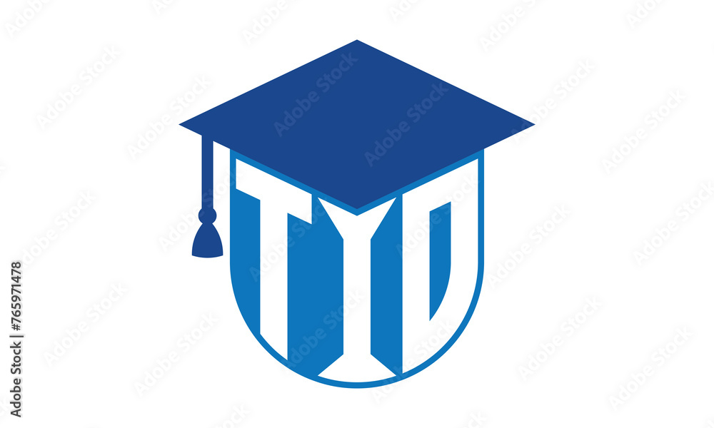 TIO initial letter academic logo design vector template. school college ...