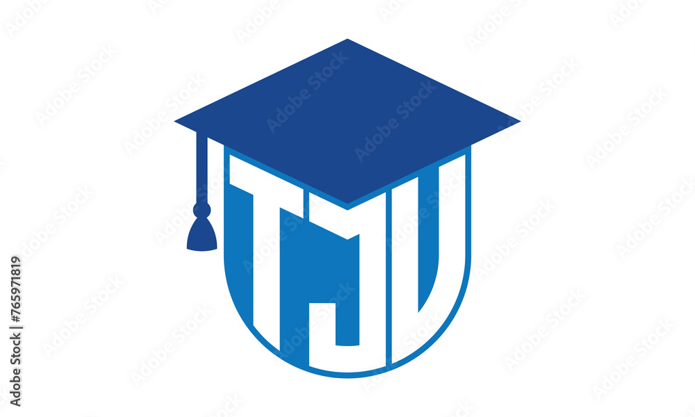 TJV initial letter academic logo design vector template. school college ...