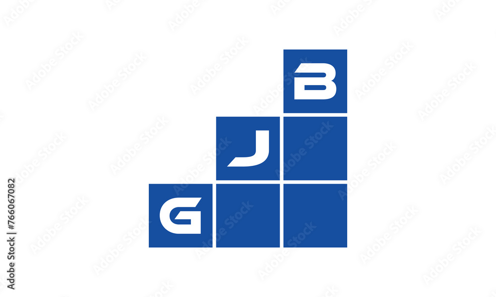 GJB initial letter financial logo design vector template. economics ...