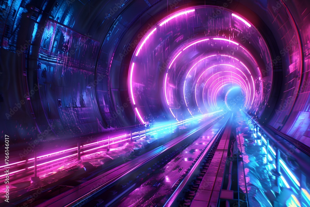 Explore the Mesmerizing Wonders of a Neon Tunnel: Vibrant Colors ...