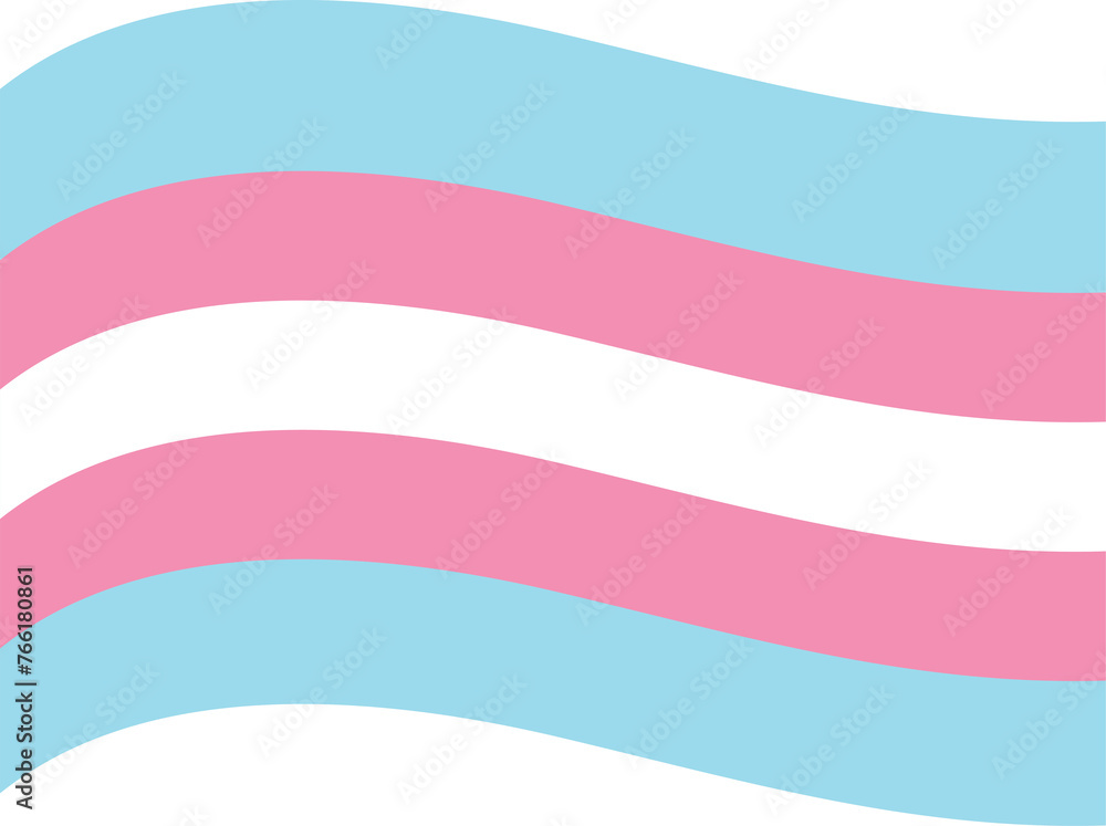 Transgender Flag Wavy Pride Month LGBTQ Rainbow Stock Illustration ...