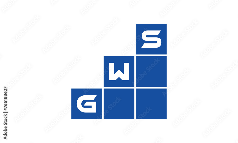 GWS initial letter financial logo design vector template. economics ...