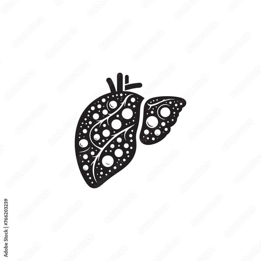 Human Spleen Silhouette Vector: Illustrating the Anatomy and ...