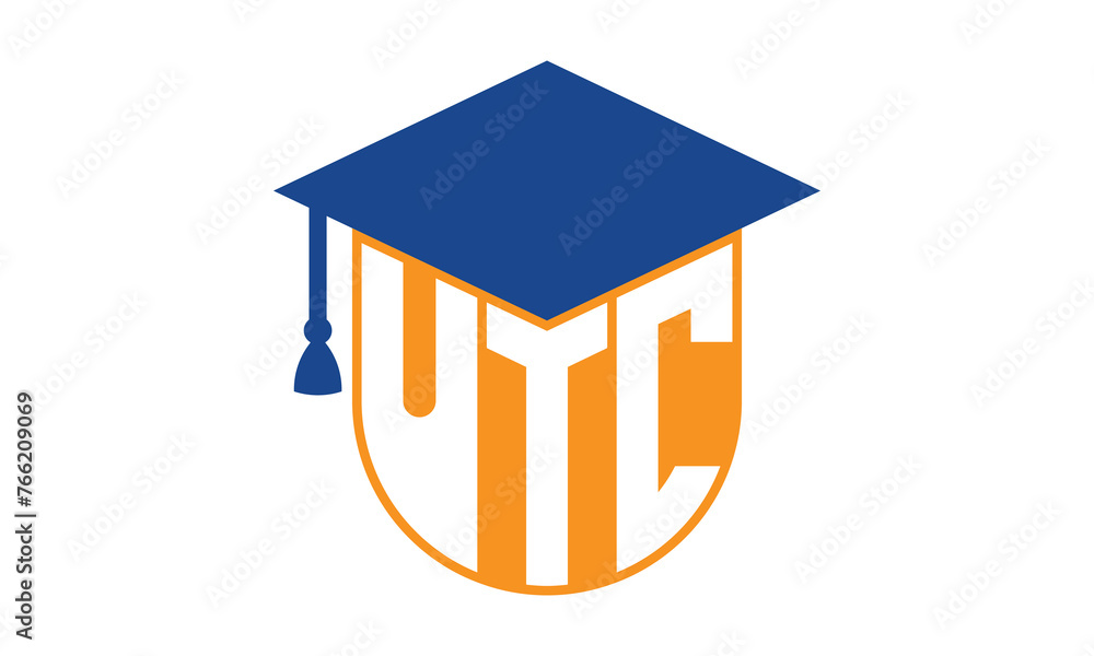 Stock-Vektorgrafik „UTC initial letter academic logo design vector ...
